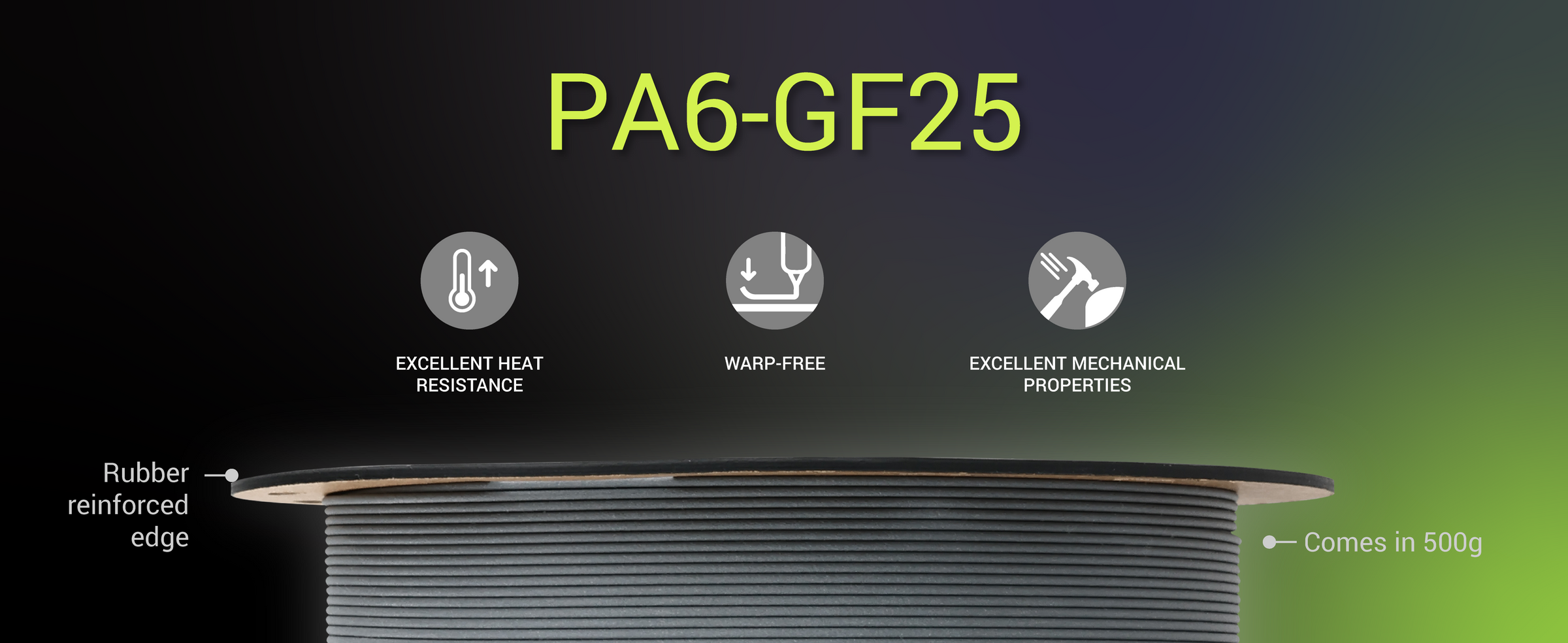 Fiberon™ PA6-GF25 (Formerly PolyMide™ PA6-GF) – Polymaker US